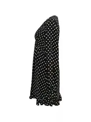 Saint Laurent Polka Dot V-neck Dress
