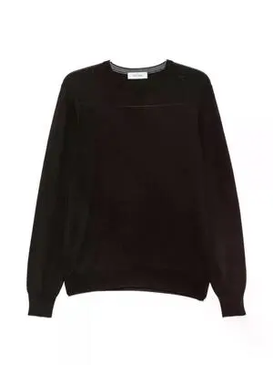 GRAN SASSO Crew-neck Knitted Sweater - Brown