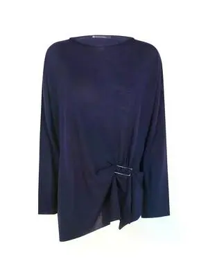PIERANTONIOGASPARI Buckle-detail Asymmetric-hem Sweater - Blue