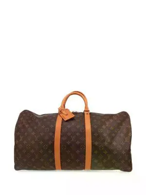 LOUIS VUITTON 1993 55 Keepall Duffle Bag - Brown