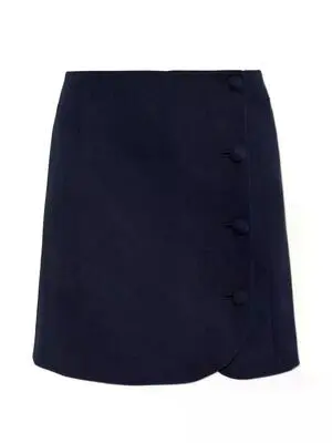 Valentino Garavani Button-fastening A-line Skirt - Blue
