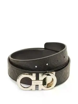 FERRAGAMO Gancini Reversible Belt - Black