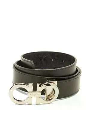 FERRAGAMO Gancini Reversible Belt - Black