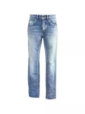 Saint Laurent 2023 Distressed Washed Jeans - Blue
