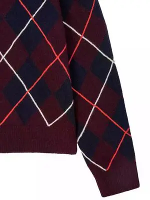 STUDIO TOMBOY Argyle-pattern Sweater