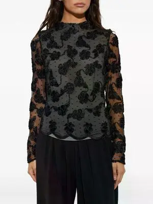 ROTATE BY BIRGER CHRISTENSEN Flower Mesh Ls Top