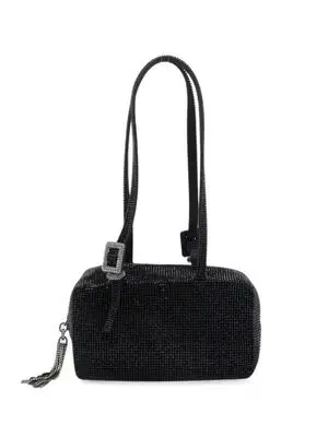 Benedetta Bruzziches Sandra Crystal-embellished Buckle-detail Mini Bag - Black