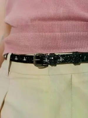 VIVIENNE WESTWOOD Mini Alex Orb Stud Belt - Black