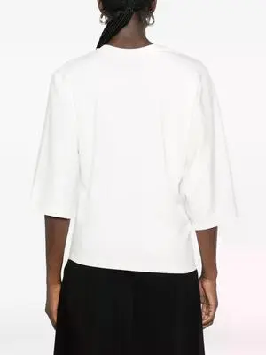 ELEH Draped Short-sleeve Sweater