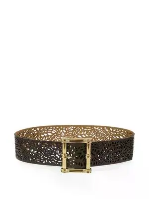 Etro Laser-cut Leather Belt - Brown