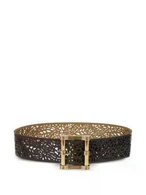 Etro Laser-cut Leather Belt - Brown