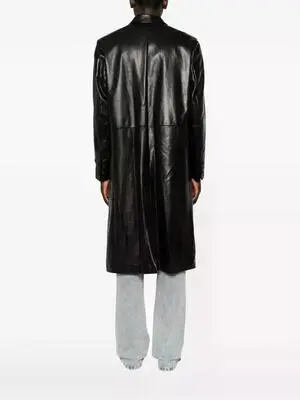 SALVATORE SANTORO Single-breasted Leather Jacket - Black
