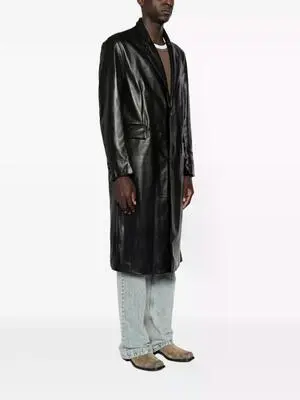 SALVATORE SANTORO Single-breasted Leather Jacket