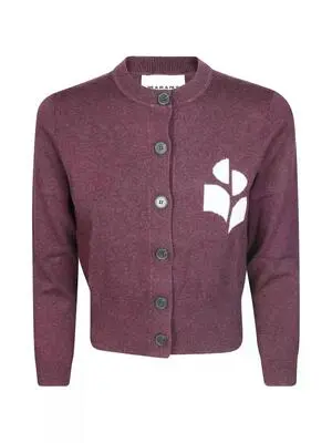 Isabel Marant Étoile Logo-intarsia Button-up Cardigan - Red