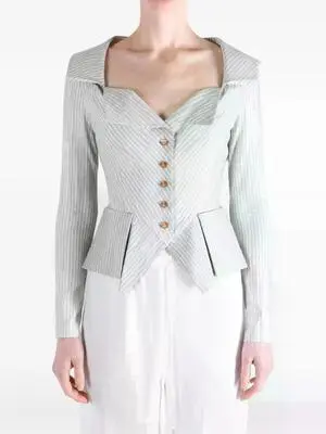 VIVIENNE WESTWOOD Stripe-pattern Peplum-hem Top