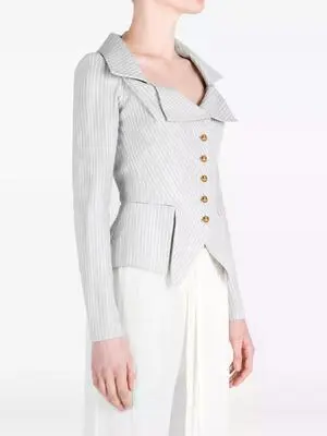 VIVIENNE WESTWOOD Stripe-pattern Peplum-hem Top