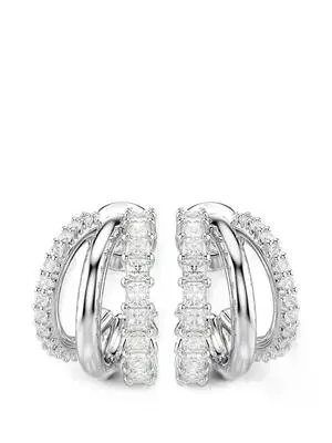 SWAROVSKI Hyperbola Crystal-embellished Multi-hoop Earrings - Silver