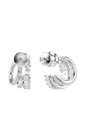 SWAROVSKI Hyperbola Crystal-embellished Multi-hoop Earrings - Silver