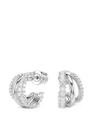 SWAROVSKI Hyperbola Crystal-embellished Multi-hoop Earrings - Silver