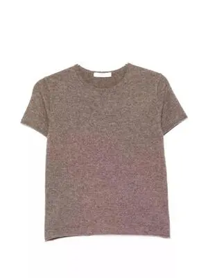 Co Ribbed-trim T-shirt - Brown