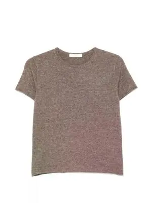 Co Ribbed-trim T-shirt - Brown