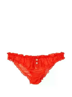 Love Stories Ruffled Lace Briefs - Red