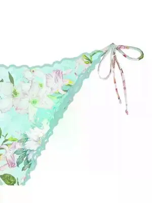 MC2 SAINT BARTH Floral-print Scalloped-edge Bikini Bottoms