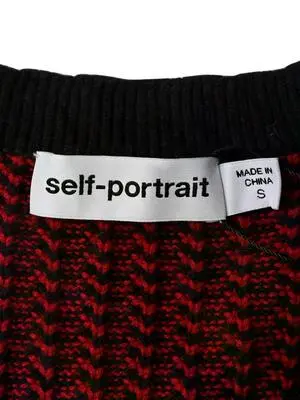 SELF-PORTRAIT Cropped V-neck Sweater