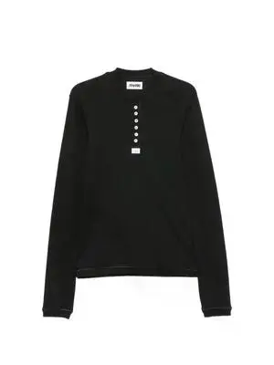 MAGLIANO Henley-neck Long-sleeve T-shirt - Black
