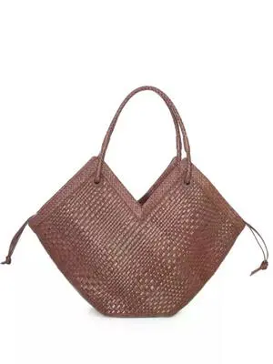 IBELIV Large Trinity Woven-leather Tote Bag - Brown