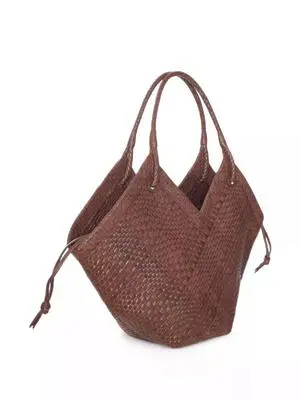 IBELIV Large Trinity Woven-leather Tote Bag