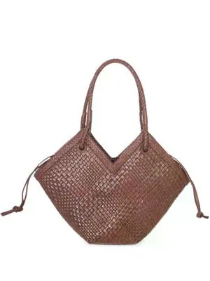 IBELIV Medium Trinity Woven-leather Tote Bag - Brown