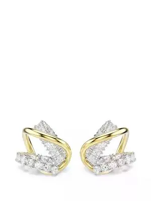 SWAROVSKI Hyperbola Crystal-embellished Twist Ear Cuffs - Gold