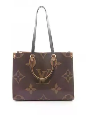 LOUIS VUITTON 2021-2026 Monogram Reverse Giant Onthego Mm Satchel - Brown