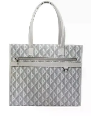 Dior 2021-2026 Large Cd Diamond Coated Canvas Safari Tote Bag - Grey