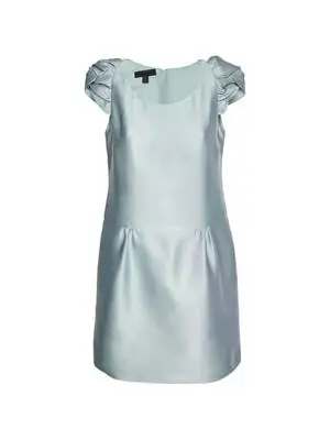 Burberry Draped-sleeve Mini Dress - Blue