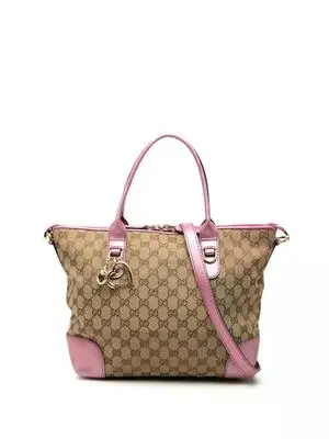 Gucci 2000-2015 Gg Canvas Heart Bit Satchel - Neutrals