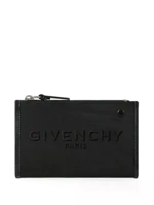 Givenchy Cargo Zipped Card Holder In Canvas - Black