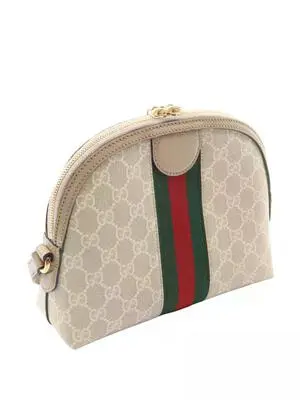 Gucci 2016-2026 Small Gg Supreme Web Ophidia Dome Crossbody Bag - Brown