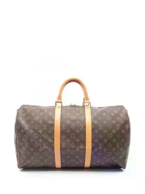 LOUIS VUITTON 2001 Monogram Keepall 50 Travel Bag - Brown