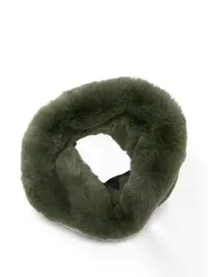 THE FRANKIE SHOP Faux-fur Snood Scarf - Green