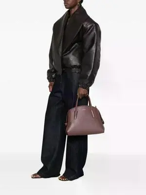 COCCINELLE Tylde Pebbled Leather Tote Bag - Brown