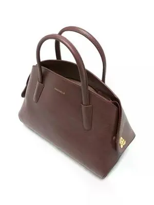 COCCINELLE Tylde Pebbled Leather Tote Bag - Brown