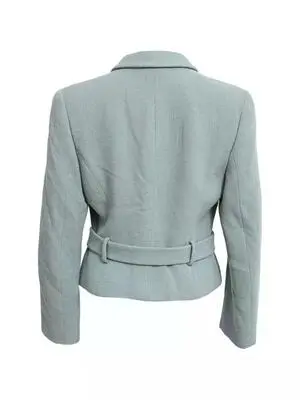 Giorgio Armani Belted Cropped Blazer - Green