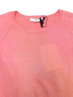 Prada Knitted Short-sleeve Sweater