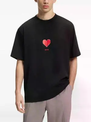 Hugo Dalentin Origami-print T-shirt - Black