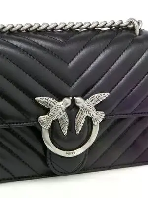 Pinko Small Shoulder Bag Love Bag One Chevron - Black