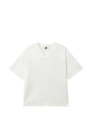 Izzue Logo-embossed Mesh-panel T-shirt - White