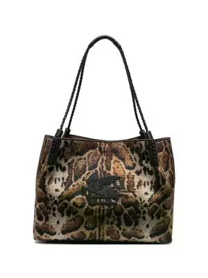 Etro Libra Leopard-print Velvet Tote Bag