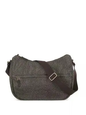 Borbonese B-club Luna Op-printed Shoulder Bag - Brown